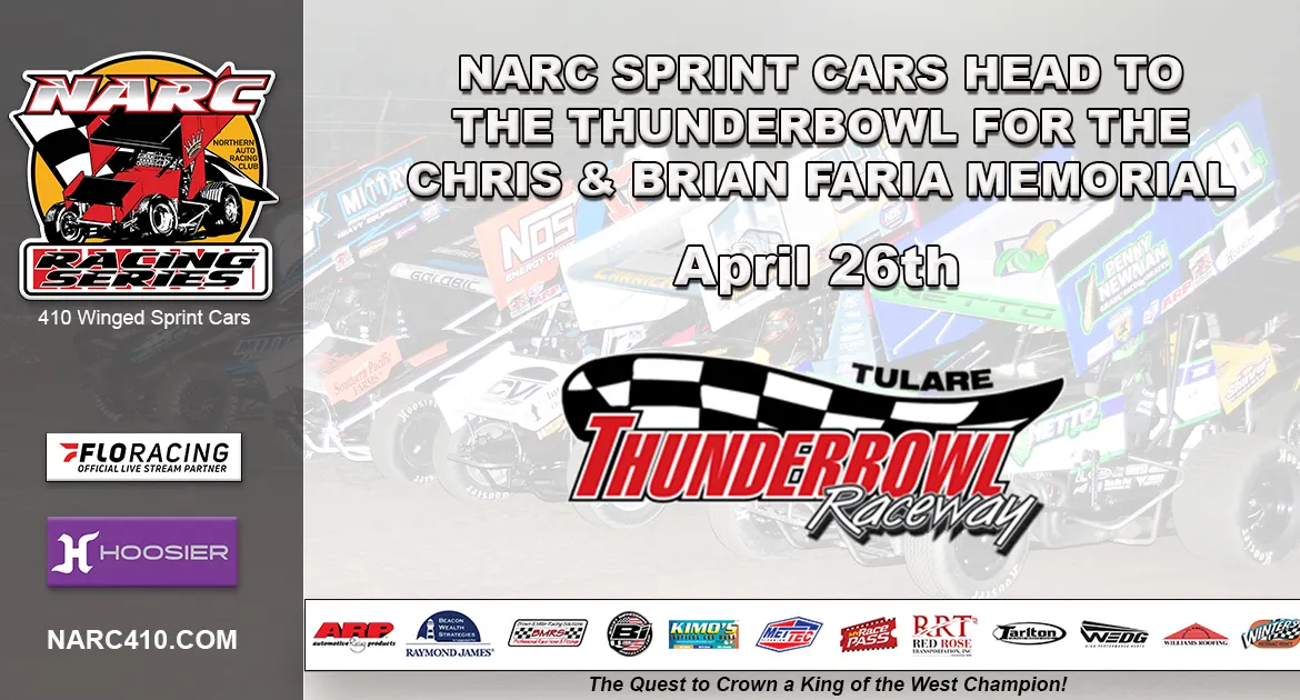 NARC 410 Sprint Cars headline Faria Memorial this Saturday – Thunderbowl Raceway