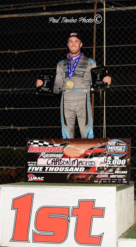 Carson Macedo sweeps Thunderbowl with USAC and Kings of Thunder 360s ...