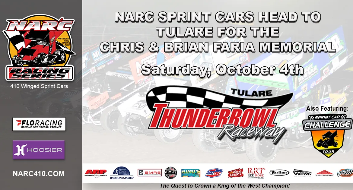 NARC 410 Sprint Cars make final Tulare visit this Saturday – Thunderbowl Raceway